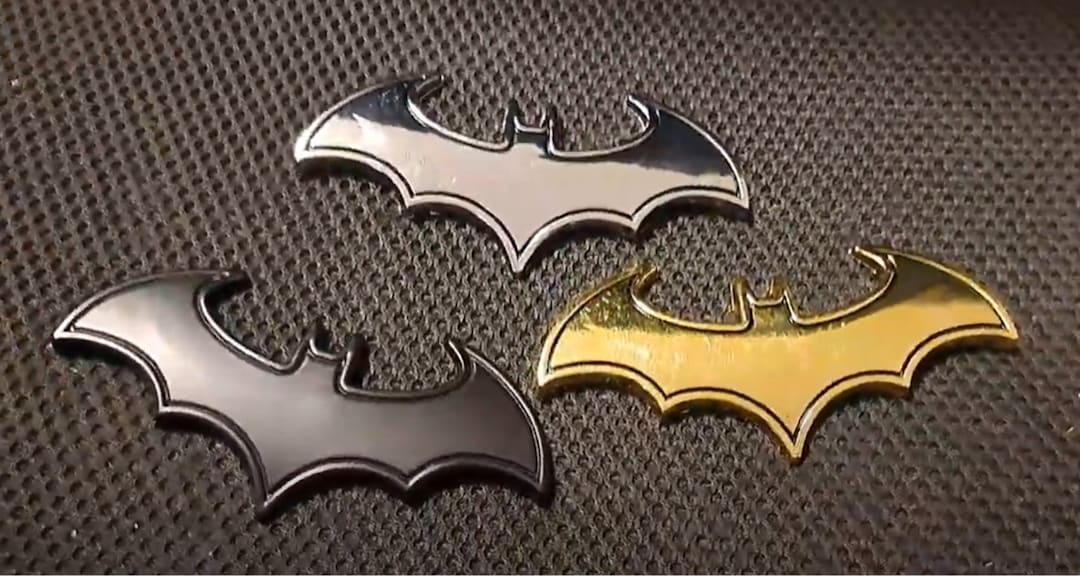 3D Large / Medium Sizes High Quality Metallic Bat Style Car Decal ...