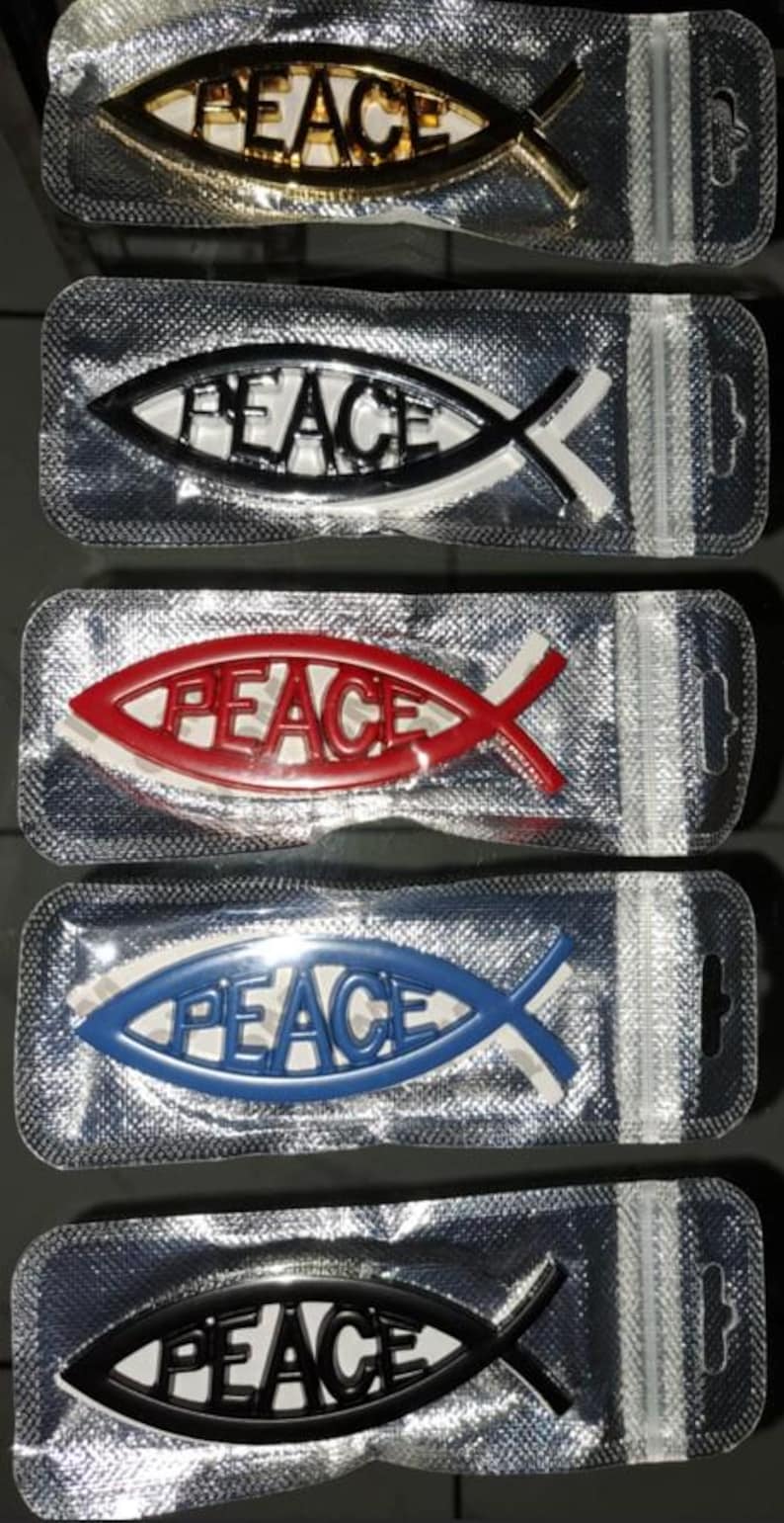 Jesus Metal Made 3D Christian Fish Emblem-faith-jesus-peace-family ...