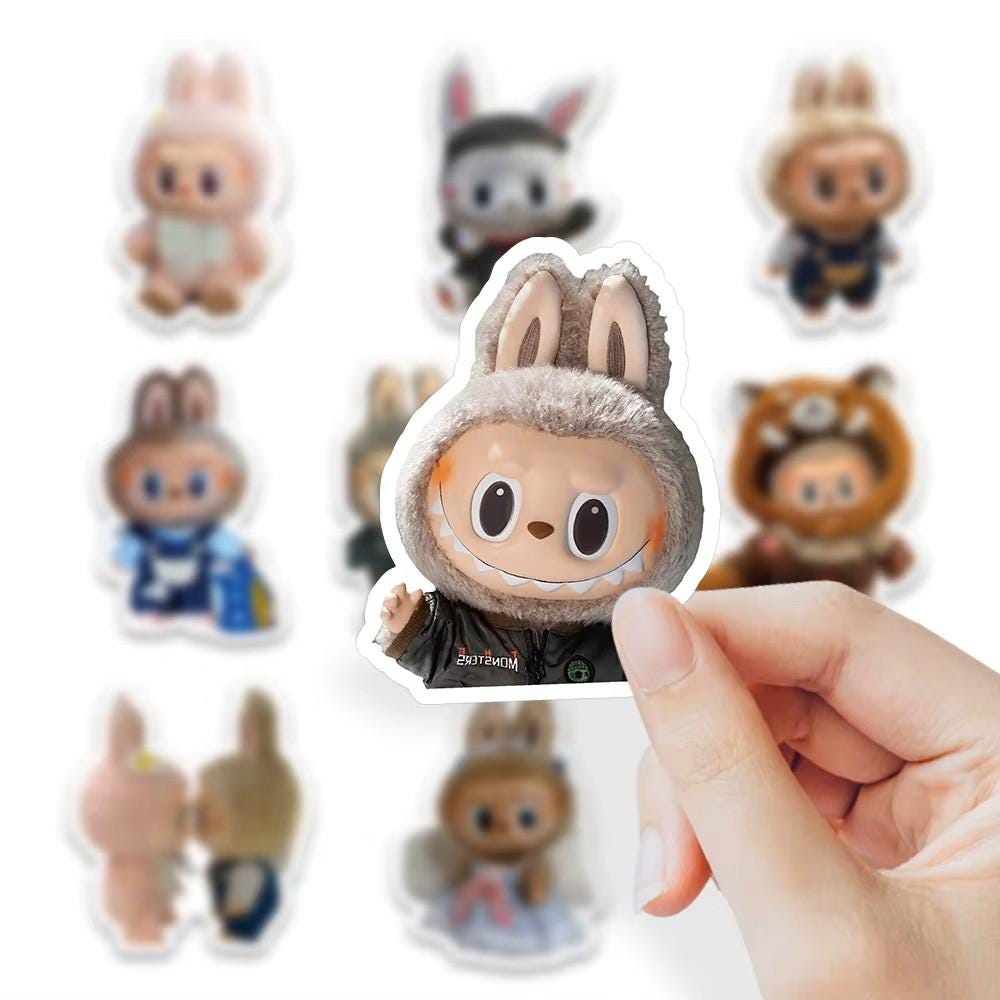 LABUBU Sticker Monster Plush Cartoon Sticker. 62 Styles to Choose From ...