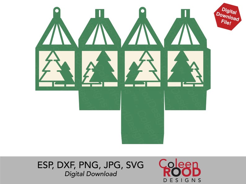 Winter Tree Lantern SVG: Solstice Paper Lantern (digital Download) - Etsy