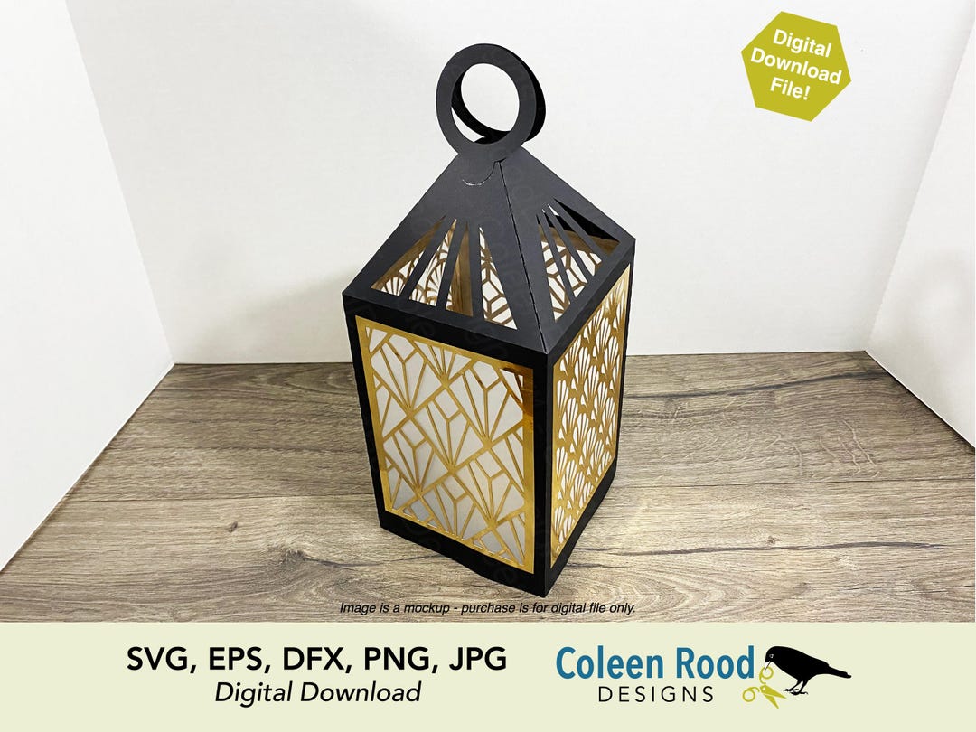Art Deco Lantern, 3D Papercraft, Lantern, Center Piece, Party Décor ...