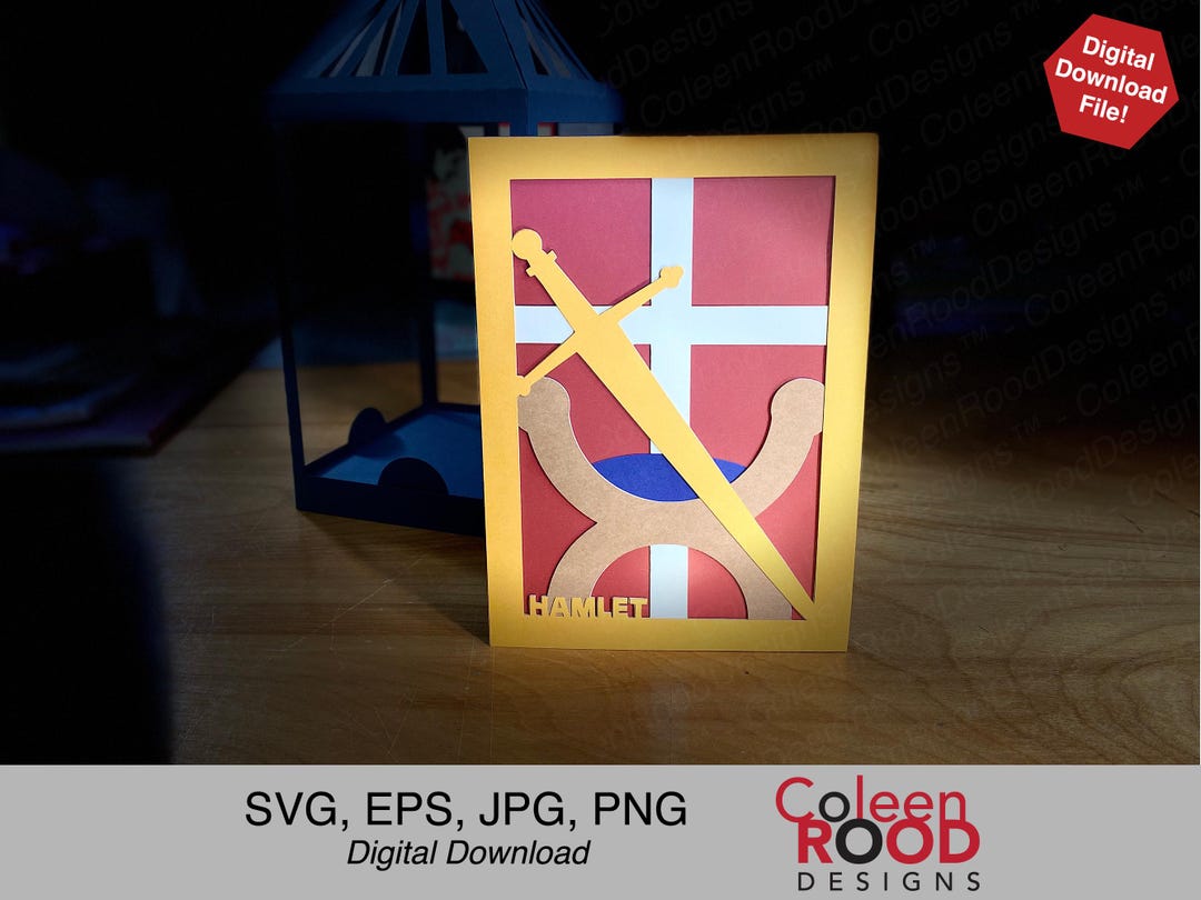 Hamlet Lantern Card: Theater Decor, Shakespeare SVG (digital Download ...