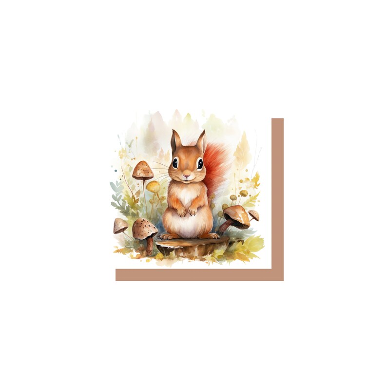 Woodland Squirrel Clipart PNG, Junk Journaling, Bundle, Woodland ...