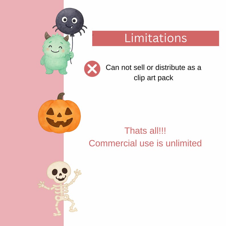 Spooky Cute Halloween Monster Clipart Bundle – Watercolor Pngs, Kids ...