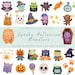 Spooky Cute Halloween Monster Clipart Bundle – Watercolor Pngs, Kids ...