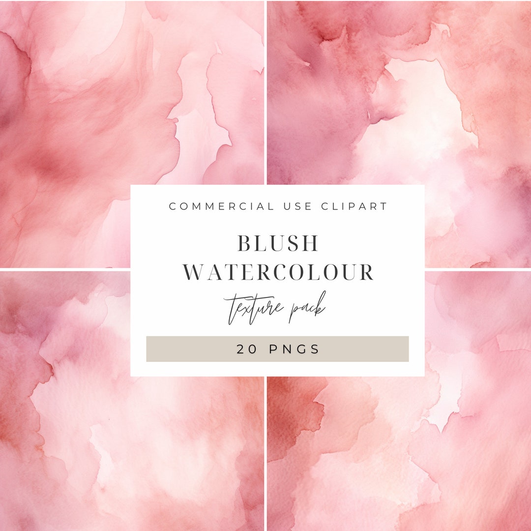 Blush Pink Watercolour Texture Digital Paper PNG, Junk Journaling ...