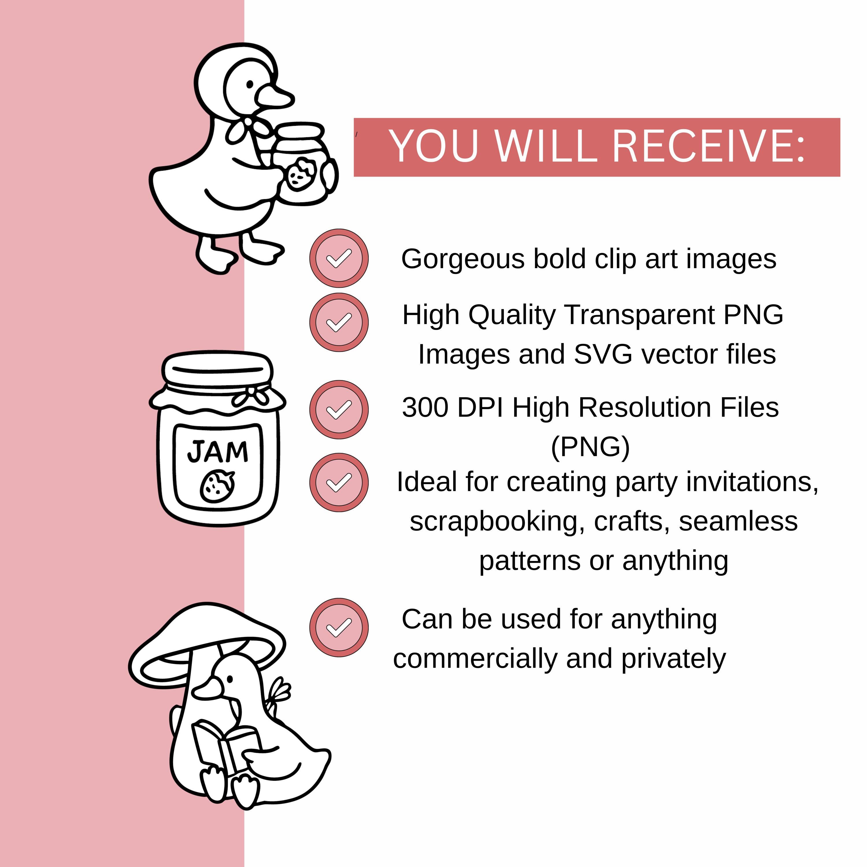 Silly Goose Cottagecore Clipart Pack – Cozy Farm Goose With Flowers ...