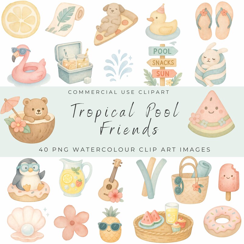 Pool Float Clipart - Etsy
