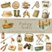 Watercolor Fishing Clipart Set | Tackle Box Tools, Boats, Lures & River ...