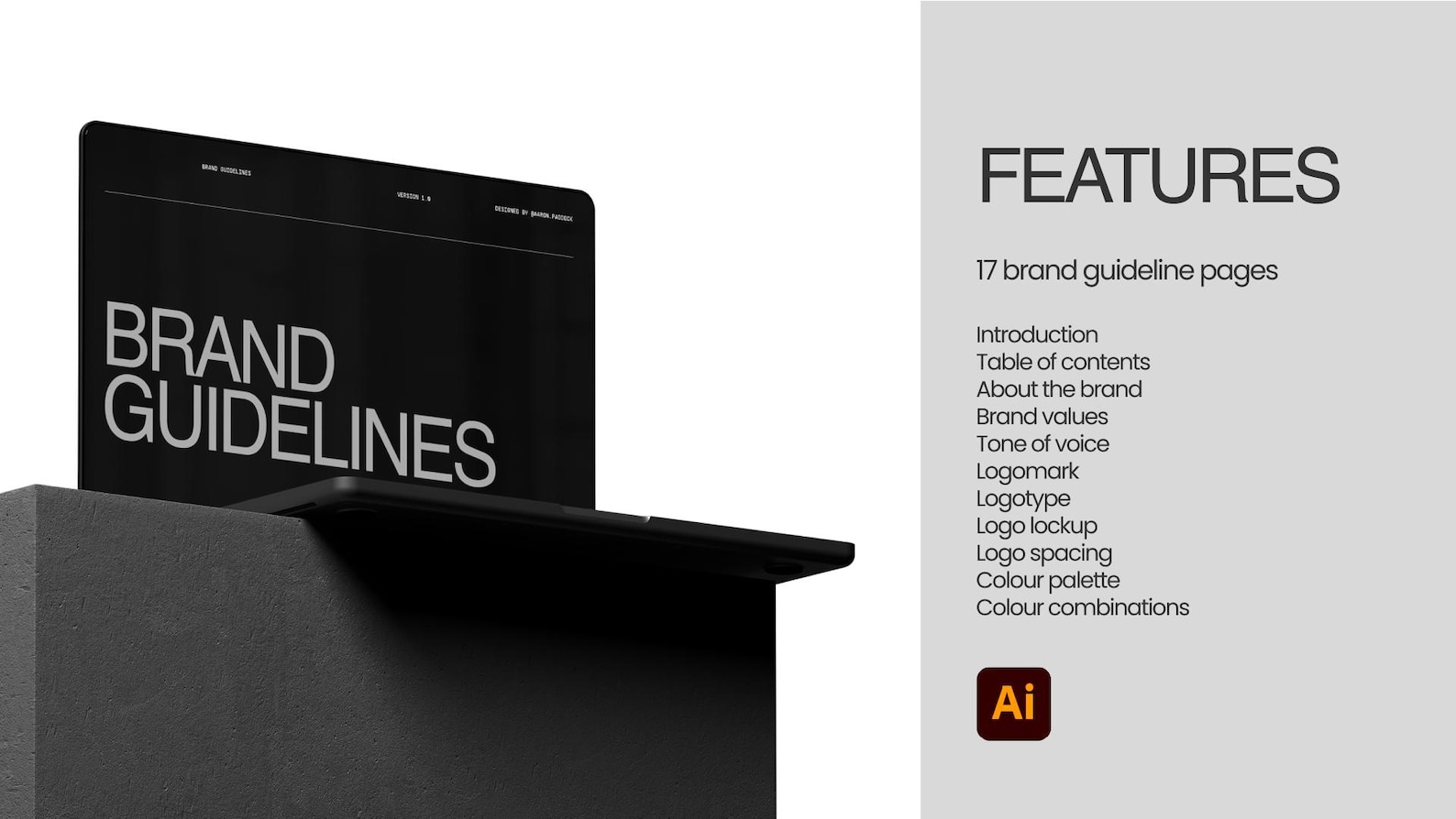 Brand Guidelines Template for Adobe Illustrator | Brand Manual | Brand ...
