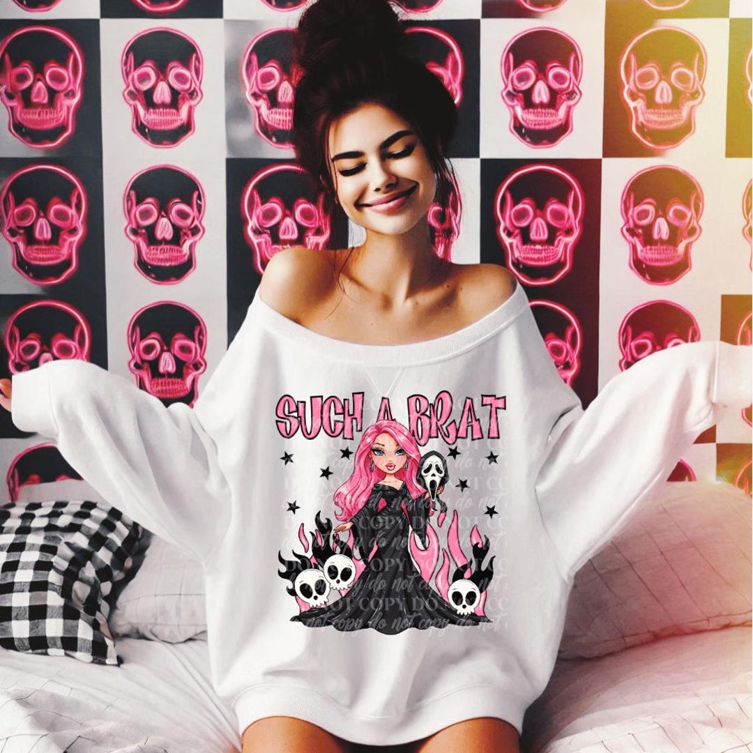 Such A Brat , Ready to Press Dtf Transfer, Halloween Fall Horror Dtf ...