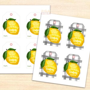 Teacher Appreciation Tag // Teacher Gift Tag // Lemon Teacher Gift ...