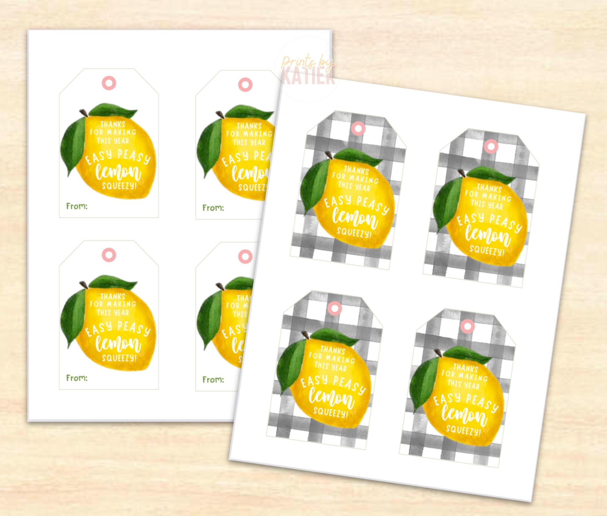 Teacher Appreciation Tag // Teacher Gift Tag // Lemon Teacher Gift ...