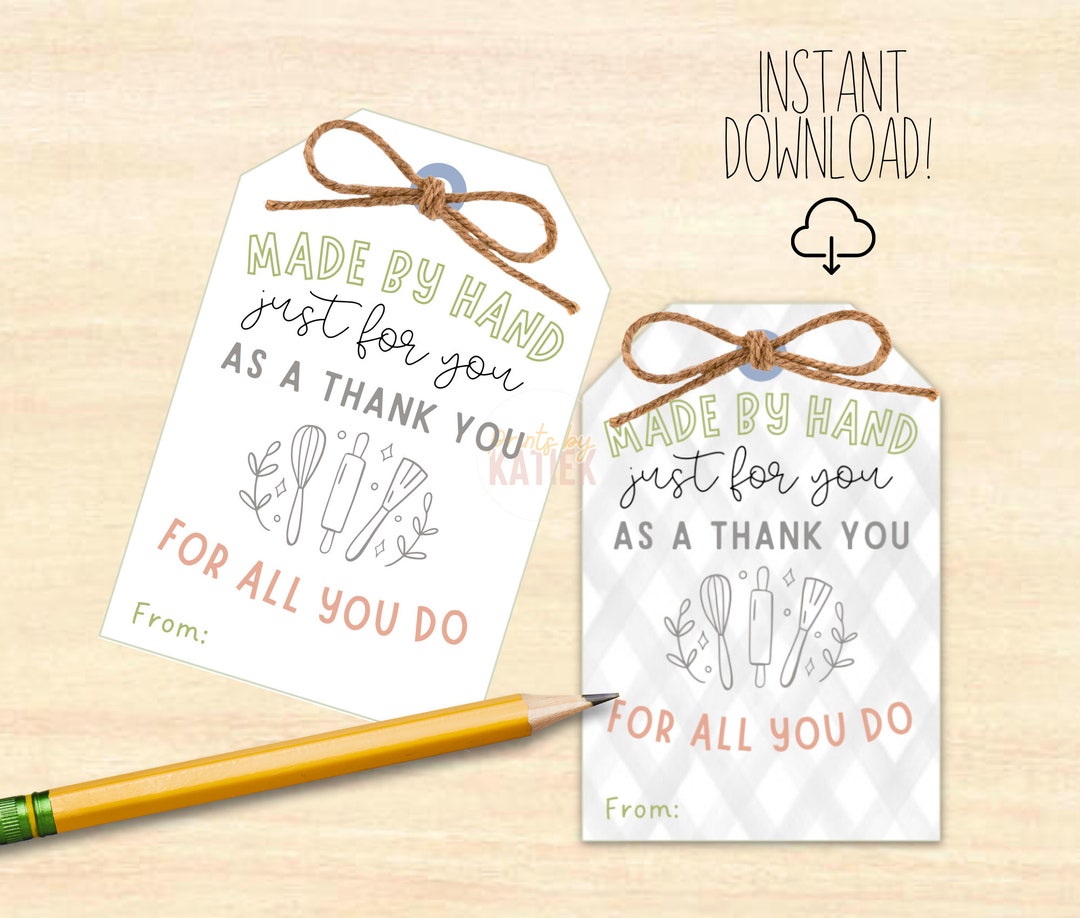 Homemade Teacher Gift Tag // Hand Made Teacher Gift Tag // Hand Made ...