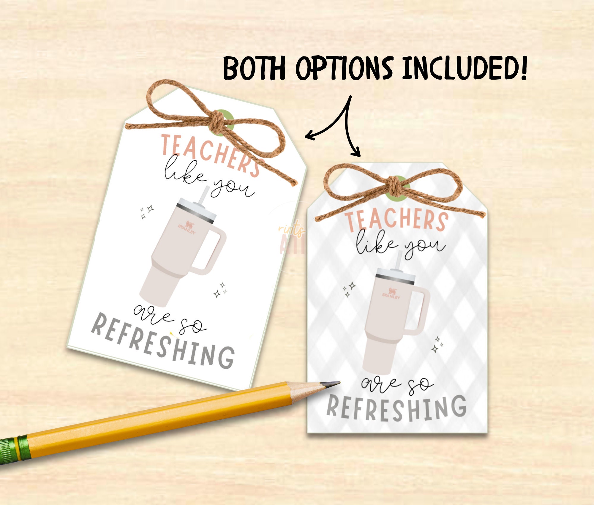 Stanley Cup Teacher Gift // Teacher Appreciation Gift Tag // Teacher ...