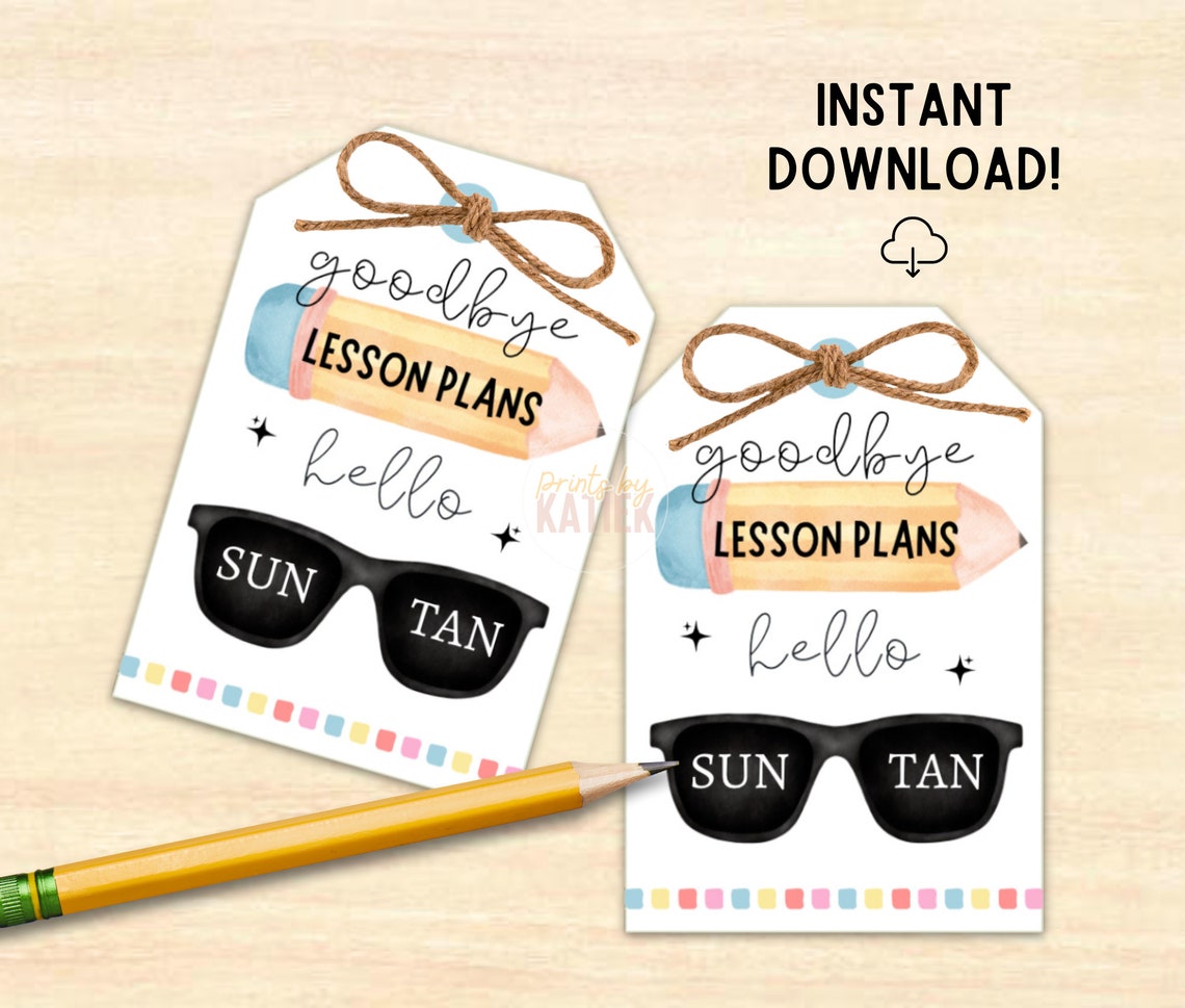 Last Day of School Teacher Gift // End of Year Teacher Gift // Goodbye ...