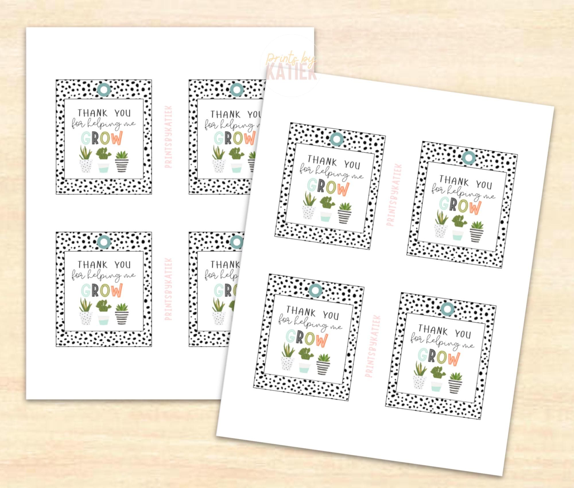 Plant Teacher Gift // Teacher Appreciation Gift Tag // Teacher Gift Tag ...