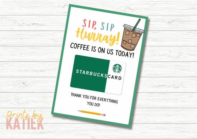 Printable Teacher Coffee Gift // Teacher Thank You Gift // Teacher ...