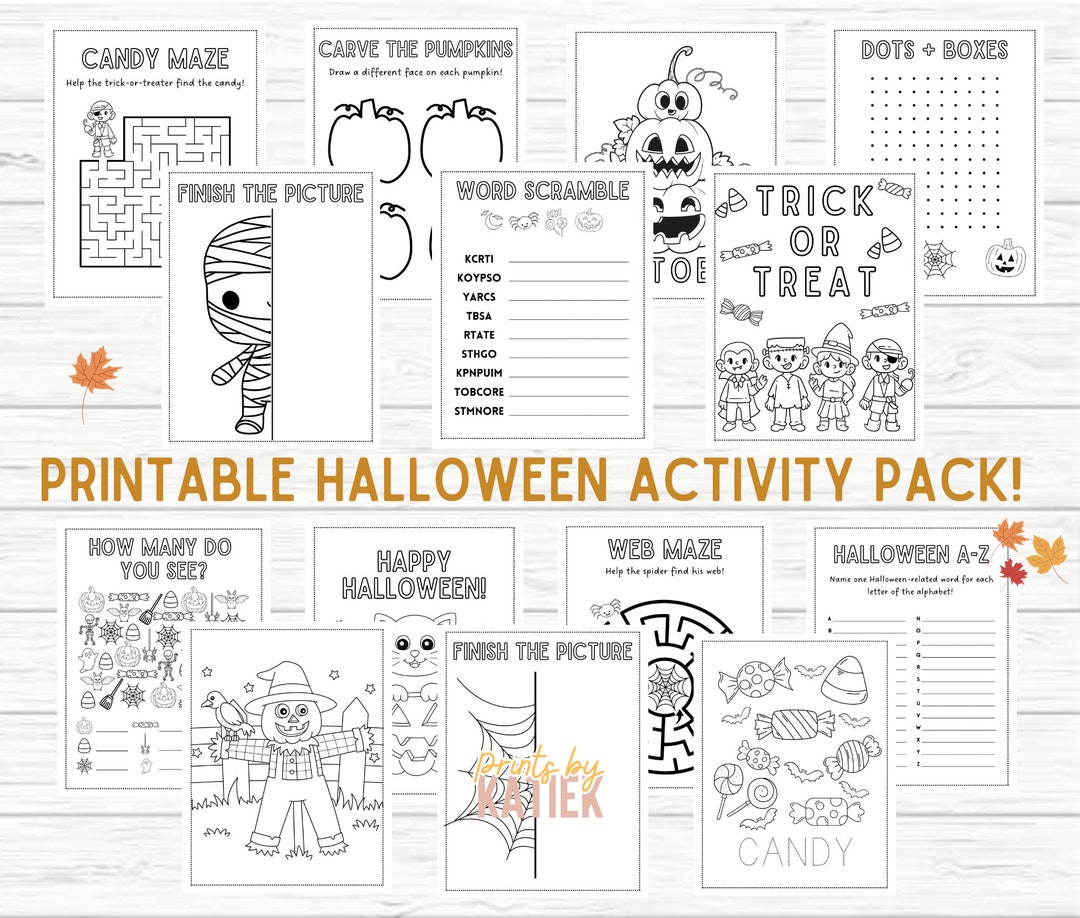 Halloween Activity Printable | Halloween Coloring Pages | Fall Activity ...