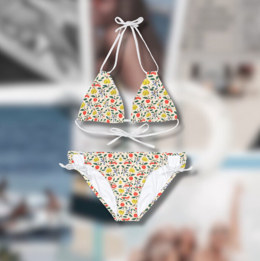 Vintage Fruit Bikini Set, Women's Swimwear, 2 Piece Set for Women ...