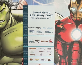 Disney World Ride Height Requirements Poster and Growth Chart ...