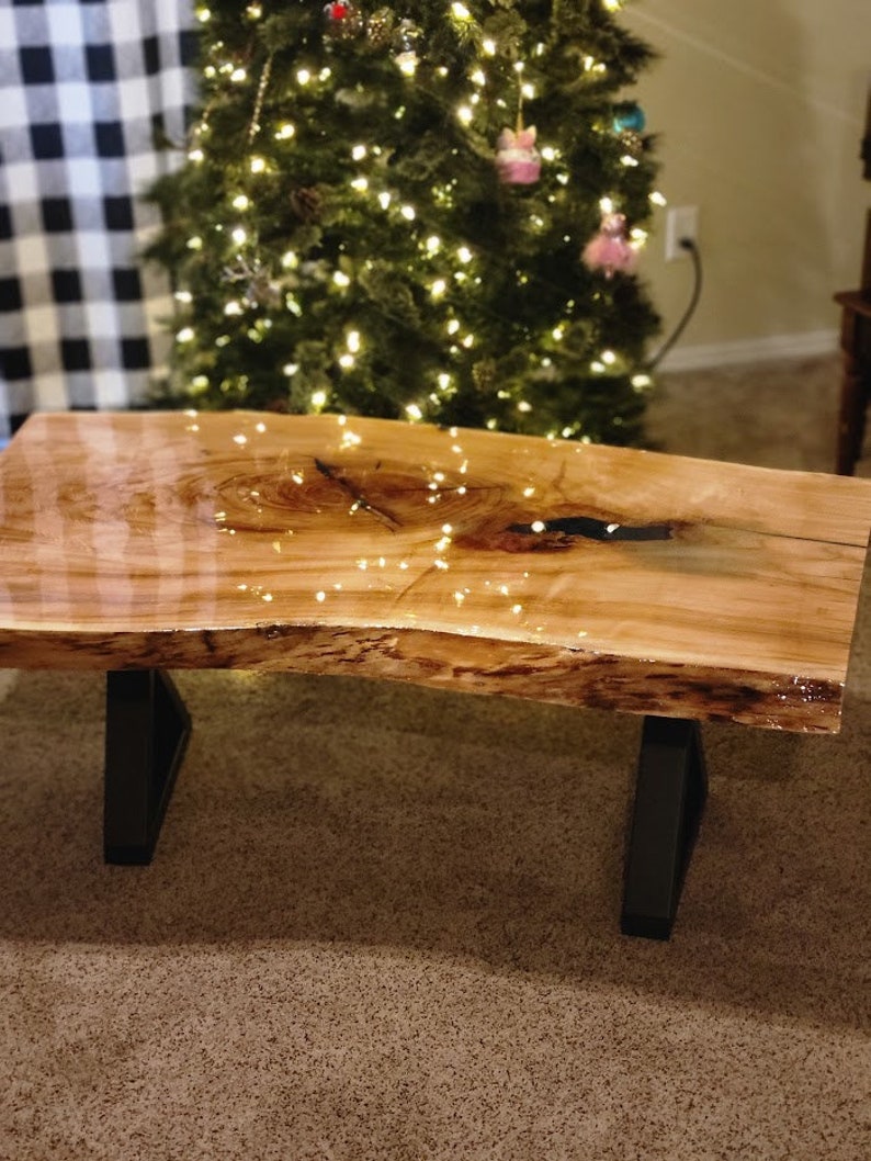 Live Edge Epoxy Coffee Table. - Etsy