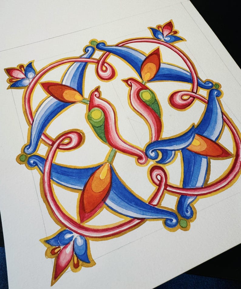 Armenian Trchnakir Watercolor Art Painted on Demand - Etsy