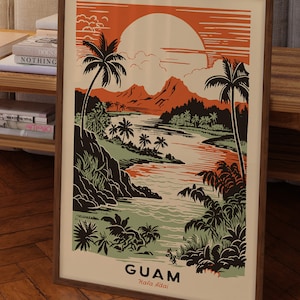 Retro Guam Print - Hafa Adai - Guam Retro Tourism Wall Art - Vintage ...