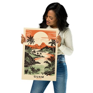 Retro Guam Print - Hafa Adai - Guam Retro Tourism Wall Art - Vintage ...
