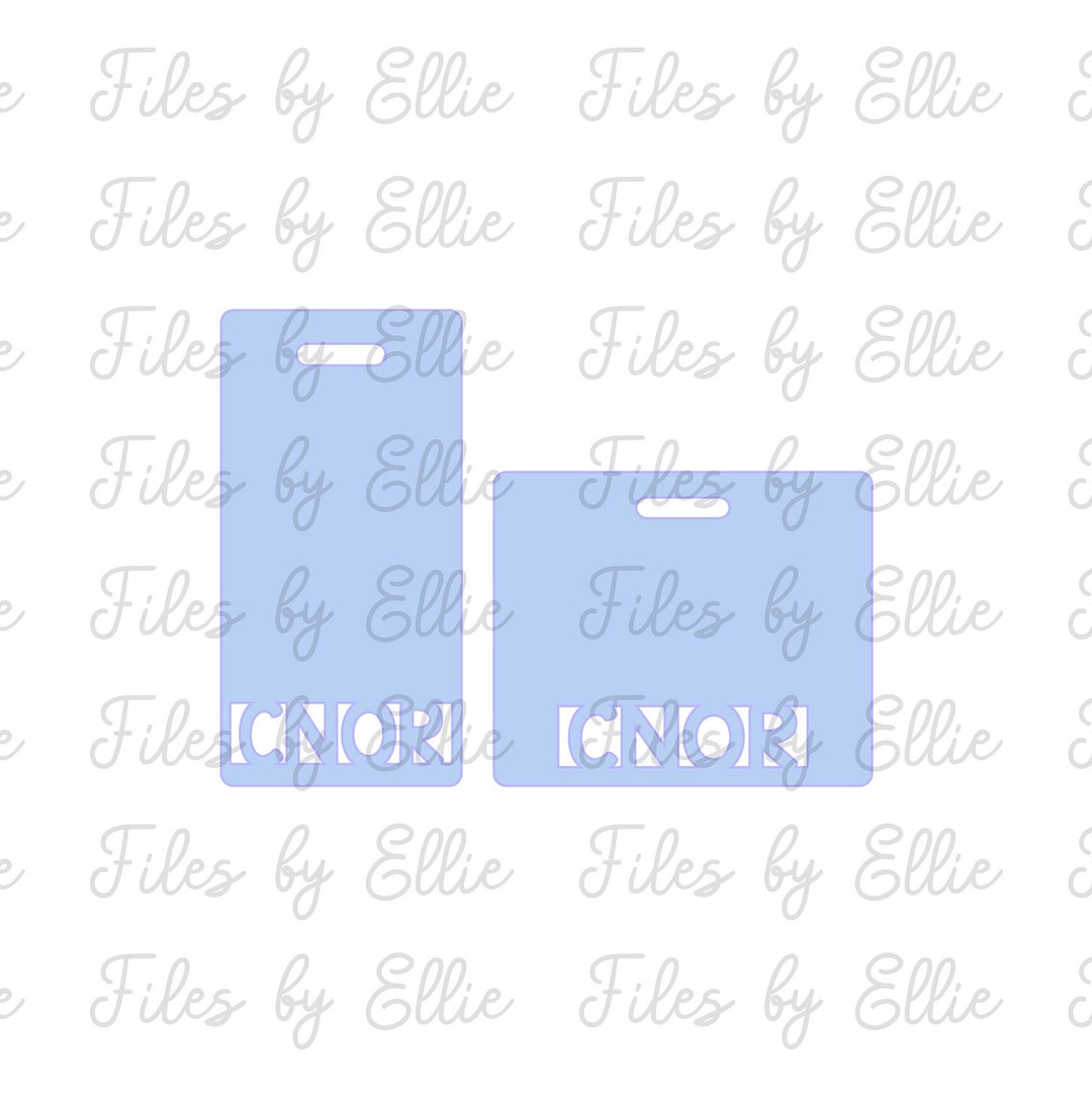 Vertical and Horizontal CNOR ID Badge Backer File - Etsy