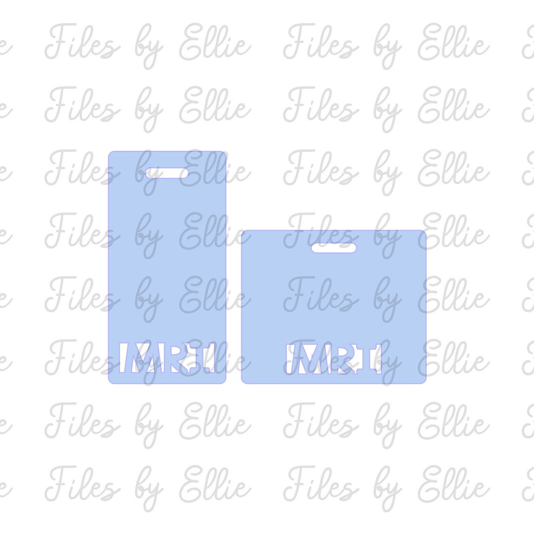 Vertical and Horizontal MRI ID Badge Backer File - Etsy