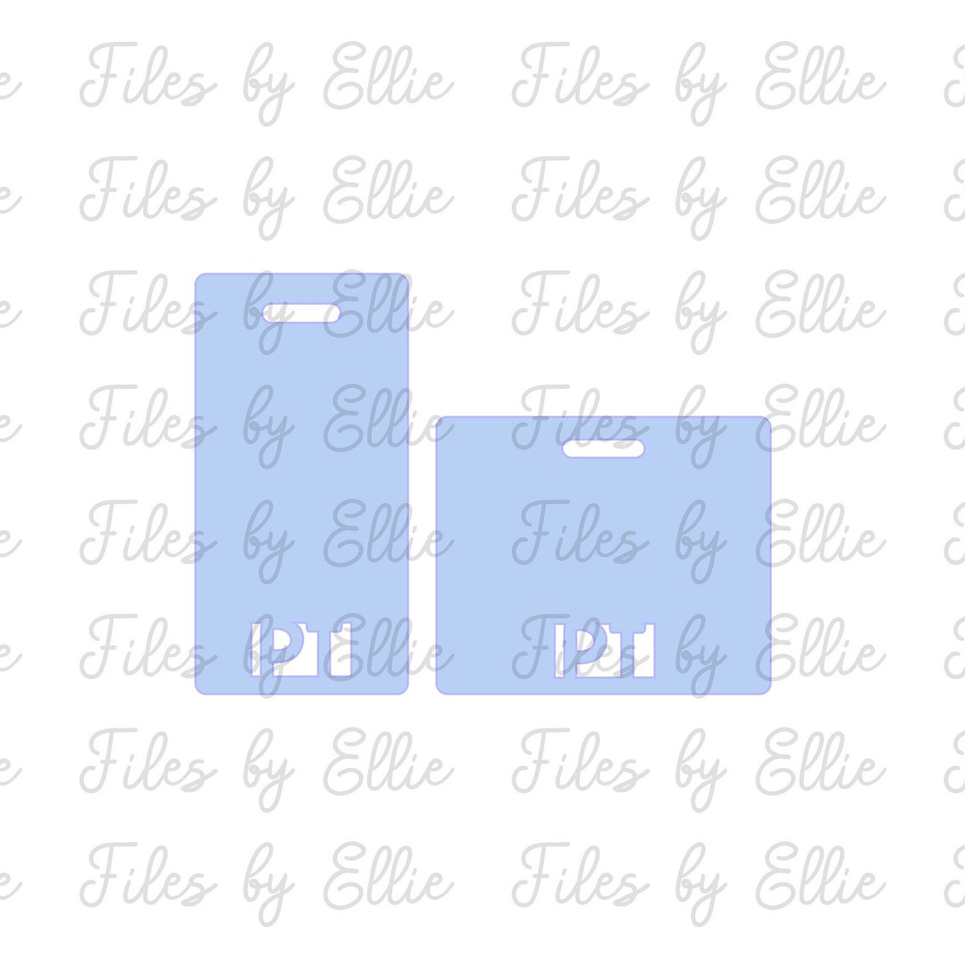 Vertical and Horizontal PT ID Badge Backer File - Etsy