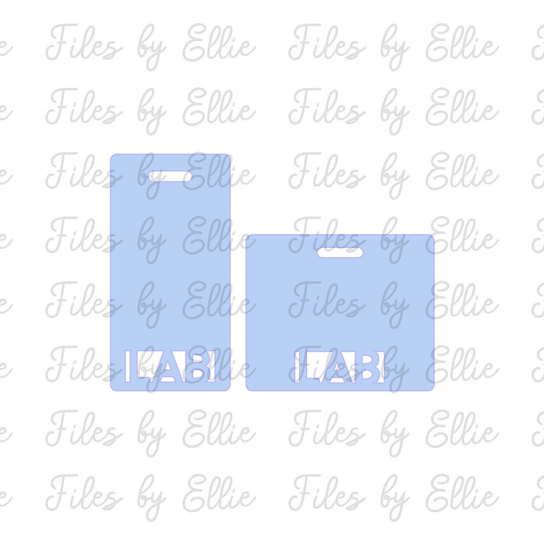 Vertical and Horizontal LAB ID Badge Backer File - Etsy