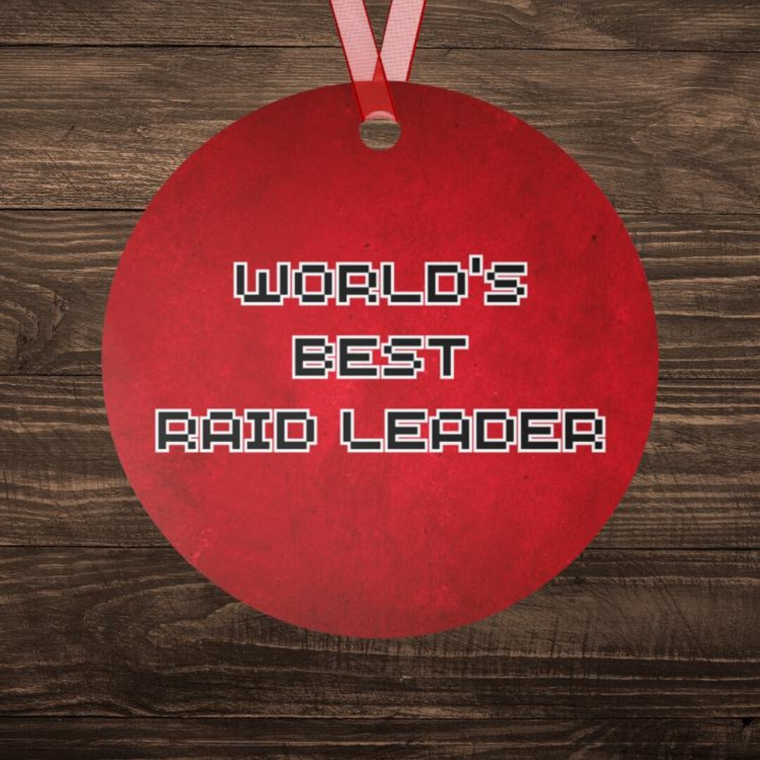 Personalized Worlds Best Raid Leader Custom Gamer Christmas Tree ...