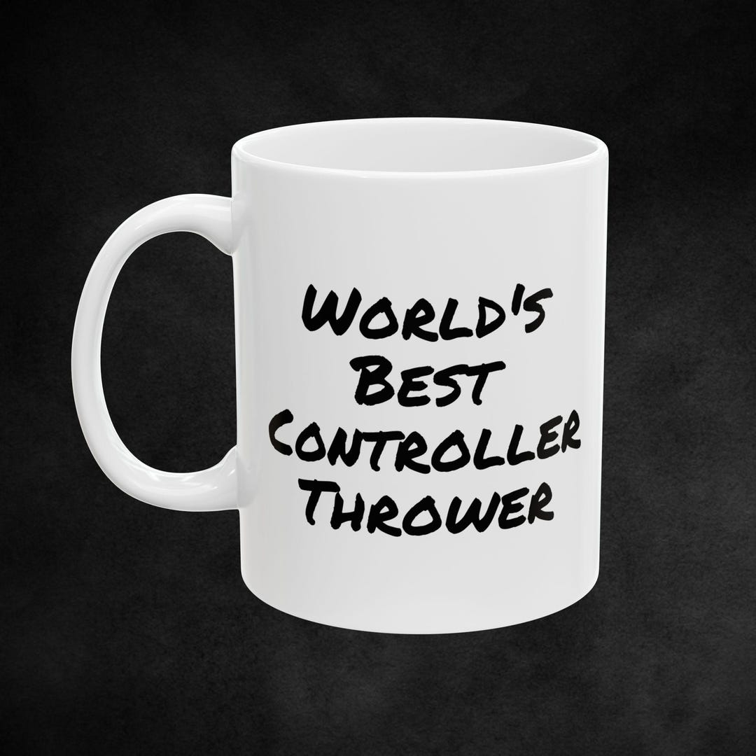 Worlds Best Controller Thrower Funny Gamer Mug Gift for Him Coffee ...