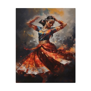 Bharatnatyam | Indian Traditional Dance Painting | Girl in a Striking ...