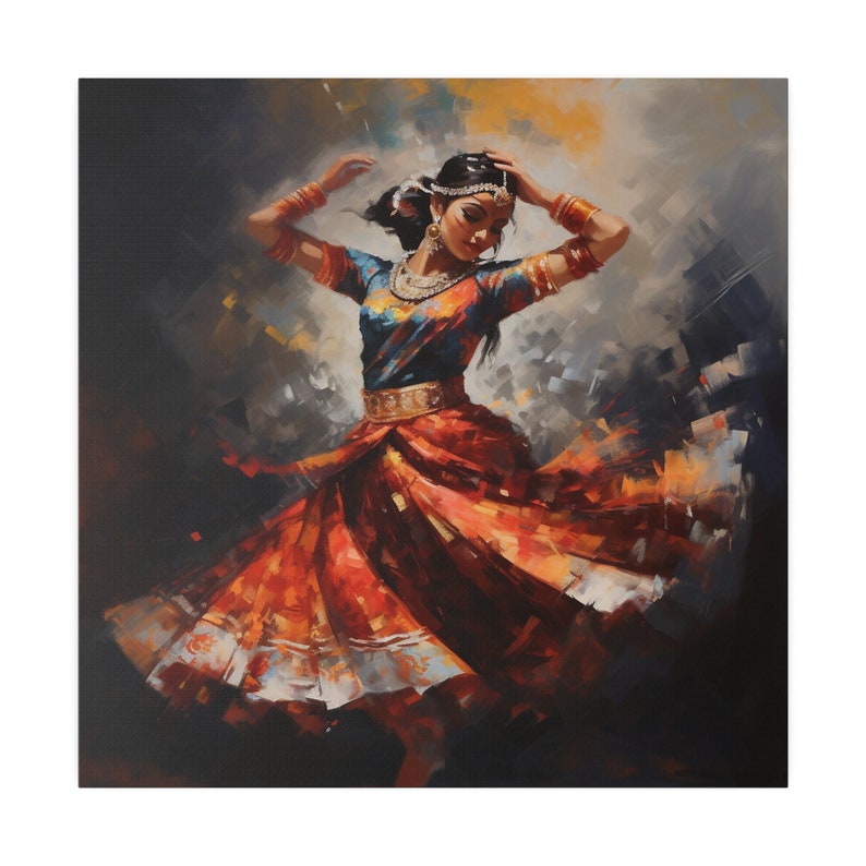 Bharatnatyam | Indian Traditional Dance Painting | Girl in a Striking ...