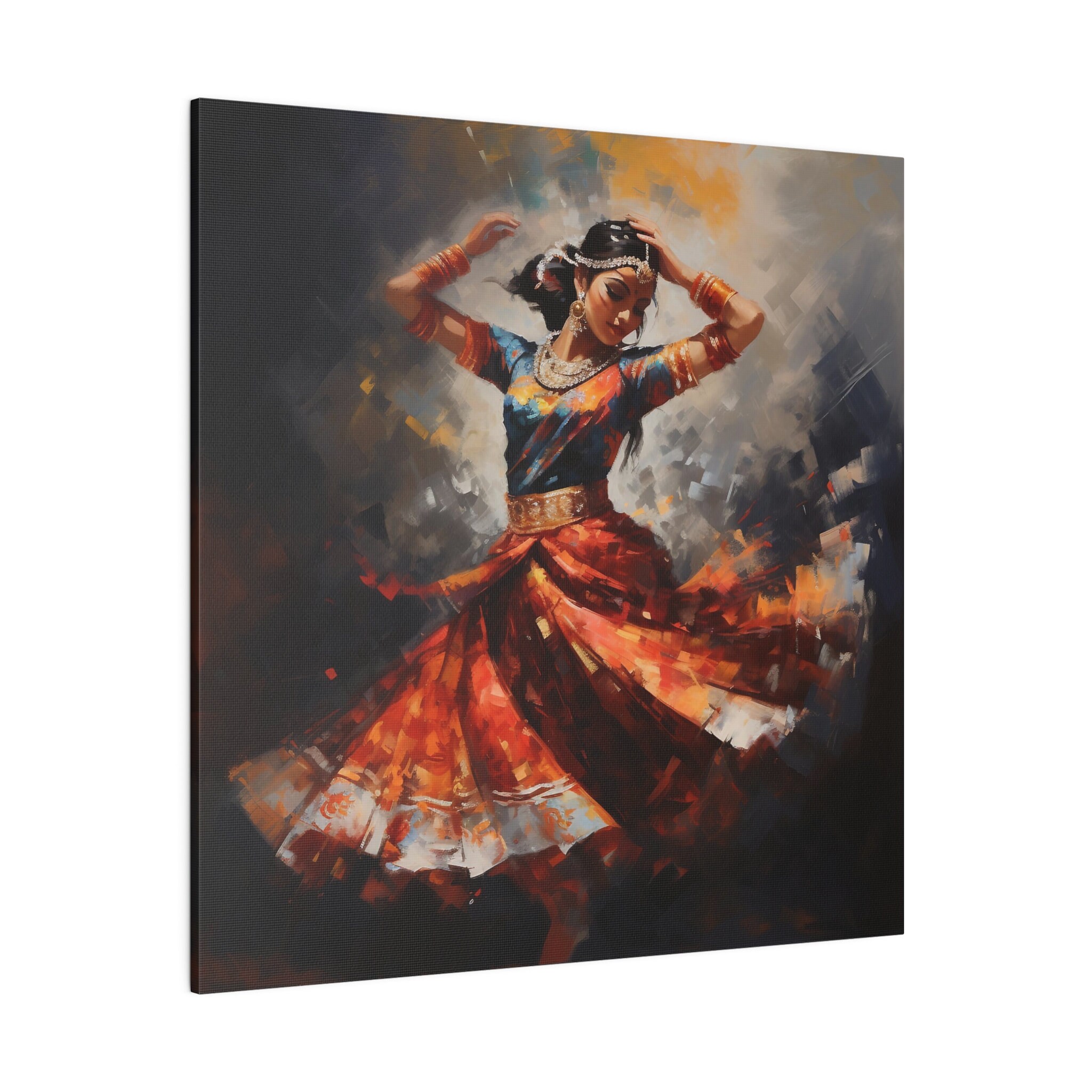 Bharatnatyam | Indian Traditional Dance Painting | Girl in a Striking ...