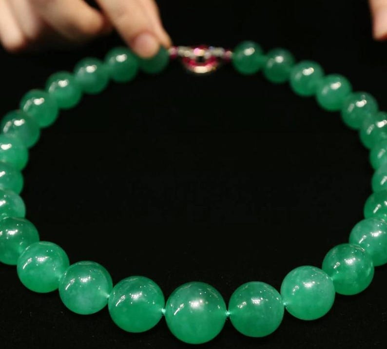 Famous Jade Necklace, Ruby and Moissanite Jewellery, 925 Silver ...
