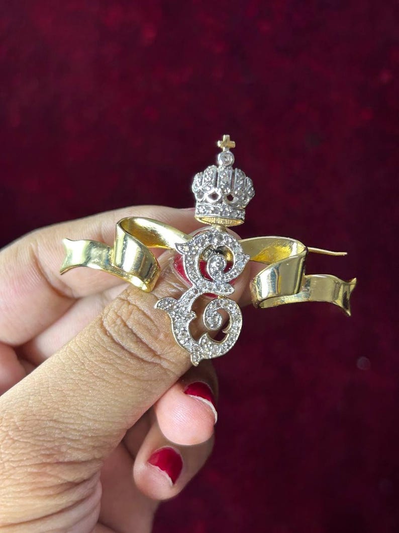 Antique Princess Elisabeth of Austria Rose Cut Diamond Silver Brooch ...