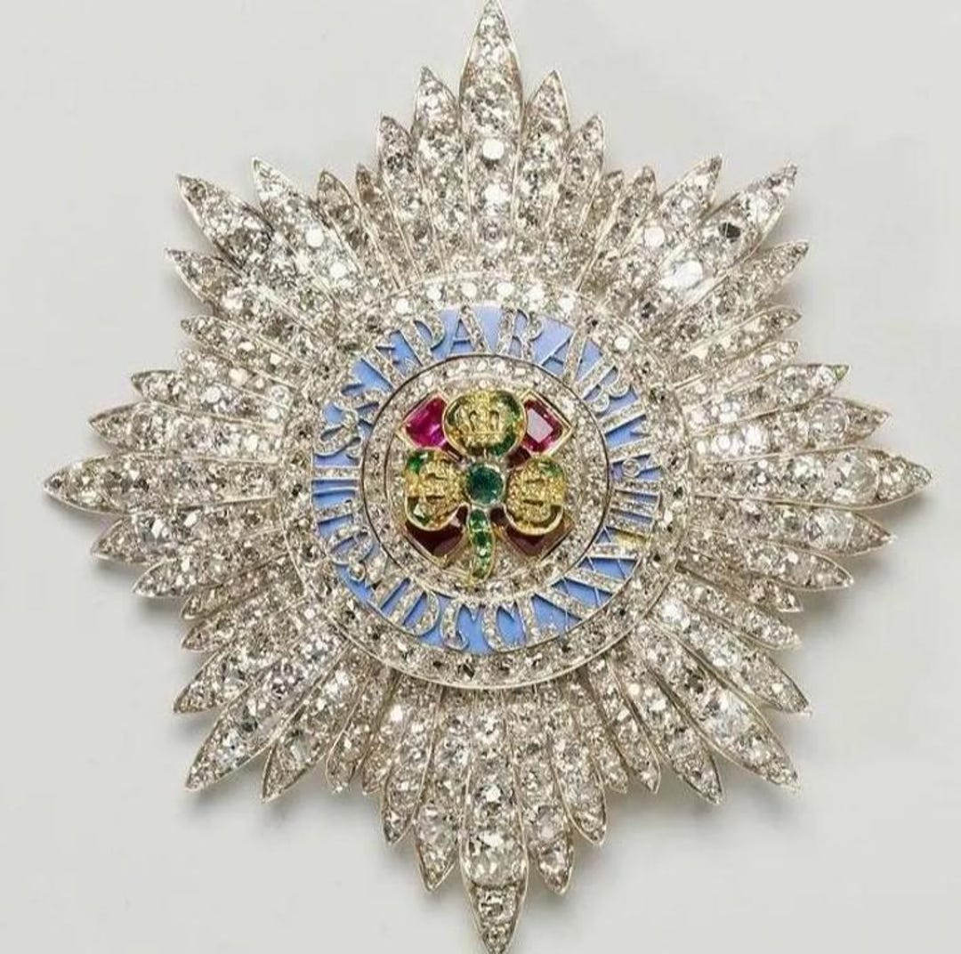 Vintage the Order of St. Patrick Star Badge for Queen Victoria in 925 ...