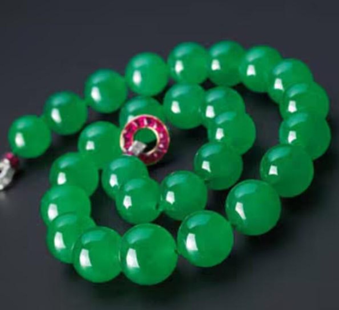 Famous Jade Necklace, Ruby and Moissanite Jewellery, 925 Silver ...