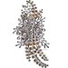 Australian Wattle Brooch, 925 Sterling Silver Replica, Moissanite ...