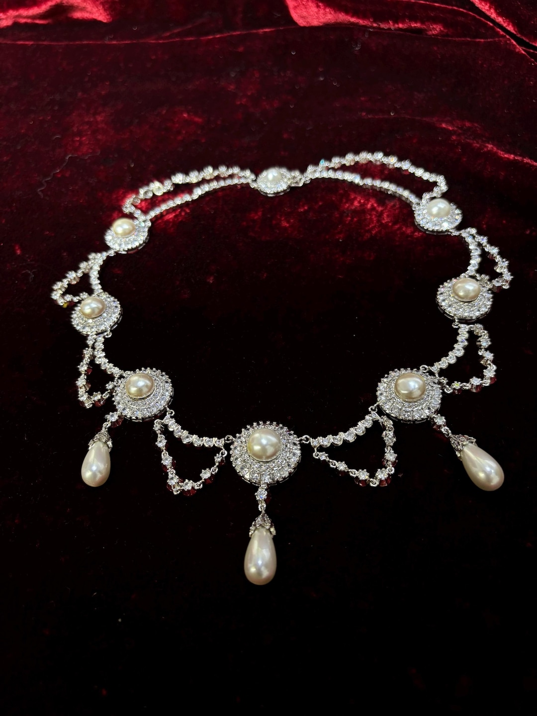 Queen Alexandra Wedding Pearl Necklace in 925 Sterling Silver With ...