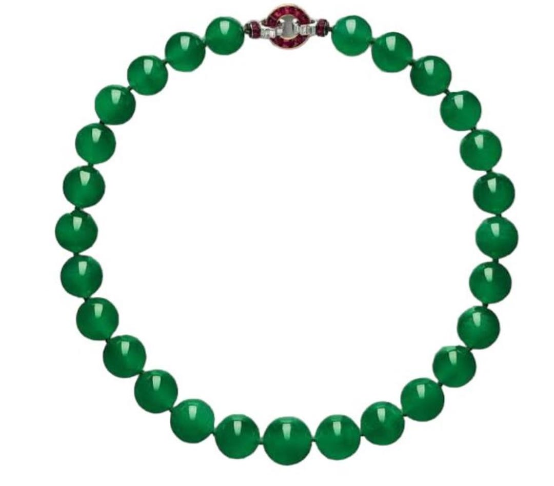 Famous Jade Necklace, Ruby and Moissanite Jewellery, 925 Silver ...