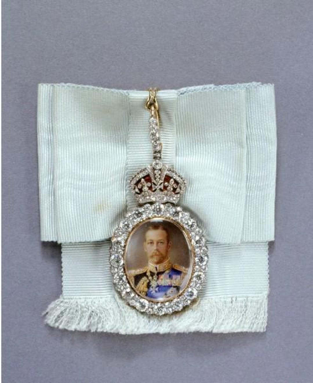 Order of King George V in 925 Sterling Silver Moissanite and Red Enamel ...
