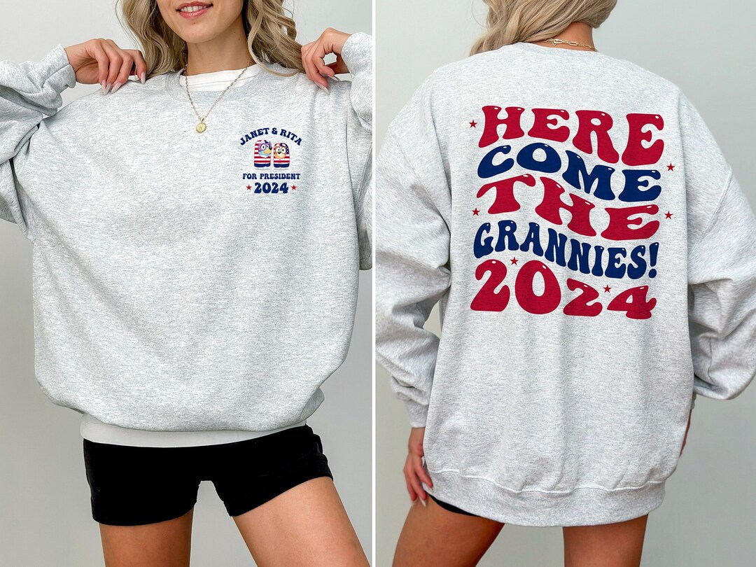 Janet and Rita for President 2024 Election Sweatshirt, Bluey Crewneck ...