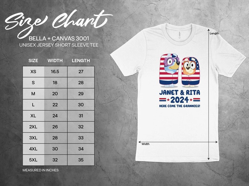 Janet and Rita 2024 Election Shirt, Bluey Lovers Tee, Here Come the Grannies, Bluey Bingo ...