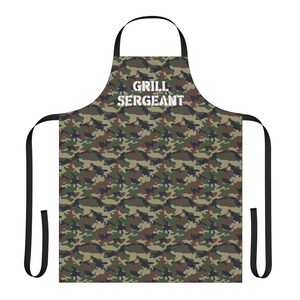 Camo Grillmaster Apron, Military Themed BBQ Apron, Grill Sargeant ...