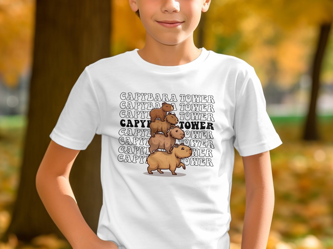 Camiseta de capibara, linda camiseta con estampado de dibujos animados ...